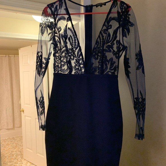 Dresses | Blue Dress Open Chest Really Beautiful | Poshmark